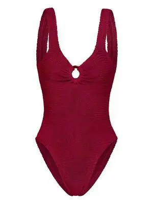 PARAMIDONNA Ring-detail One-piece Swimsuit - Red