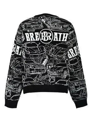 BREATH Car Pattern Sweater - Black