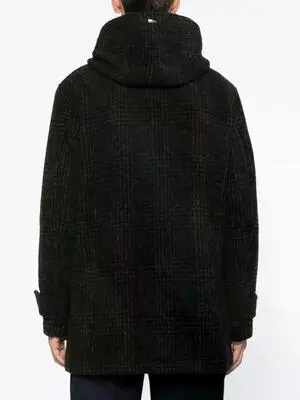 Herno Checked Hooded Coat