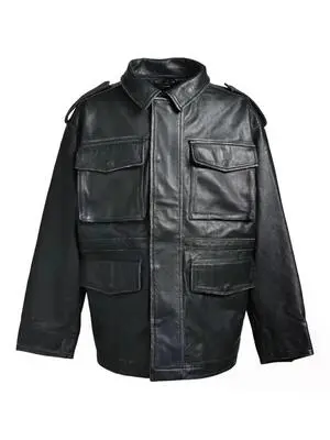 BREATH Flap-pocket Leather Jacket