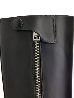 TOD'S 90mm Button Zip Boots
