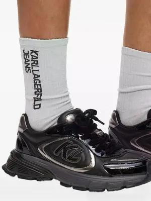 Karl Lagerfeld Logo-knit Socks - Grey