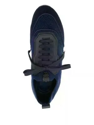 Brioni Panelled Lace-up Sneakers - Blue