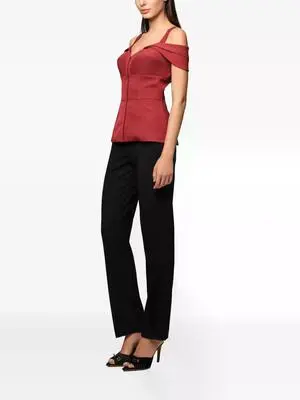 MURMUR Off-shoulder Corset Top - Red