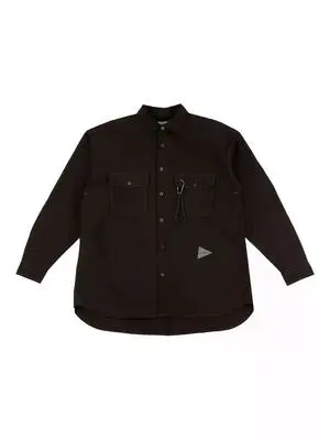 AND WANDER Buttoned Chest-pocket Shirt