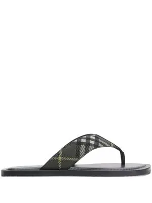 Burberry Pavilion Checked Sandals - Green