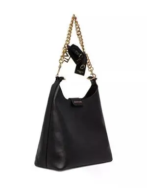 MARCIANO Leather Shoulder Bag With Charm Detail - Black