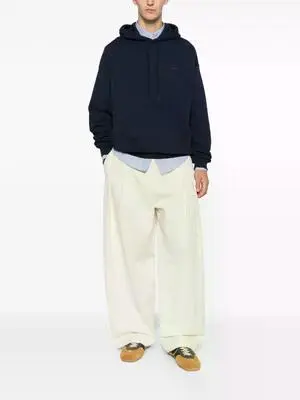 Lacoste Logo-appliqué Drawstring Hoodie - Blue