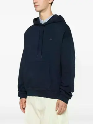 Lacoste Logo-appliqué Drawstring Hoodie - Blue