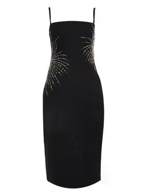 Staud Britney Embellished-detail Midi Dress