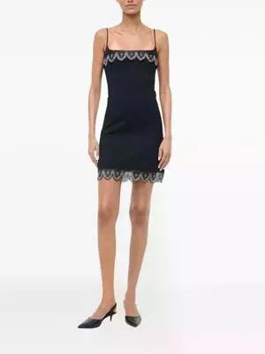 Staud Colette Beaded-trim Mini Dress