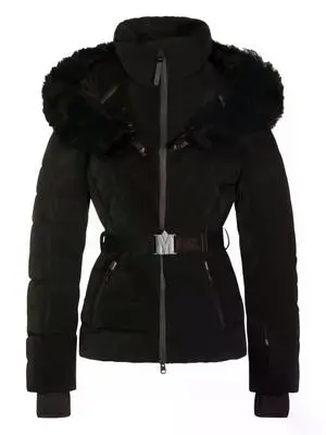 Mackage Fur Trimmed Belted Coat - Black