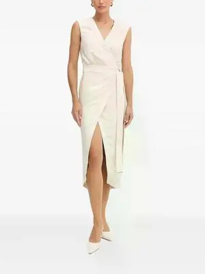 MARCIANO V-neck Midi Wrap Dress