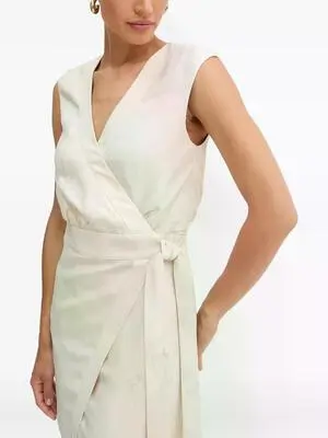 MARCIANO V-neck Midi Wrap Dress