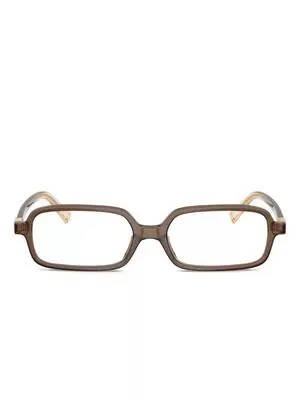Miu Miu Rectangle-frame Glasses - Brown