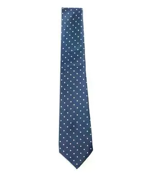 Kiton Polka-dot Neck Tie - Blue