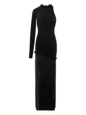 MANURI Braided-detail Maxi Dress - Black
