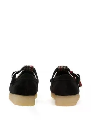 Clarks T-bar Houndstooth Wallabee Trainers - Black