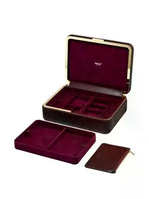 Wolf Medium Bella Jewellery Box - Red