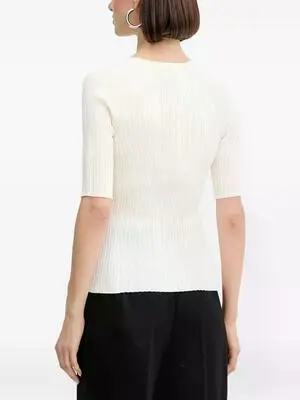 BOSS Ribbed V-neck Top