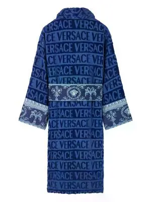 Versace Baroque-print Cotton Robe