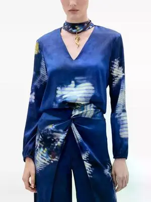 Silvia Tcherassi Floral Silk Blouse