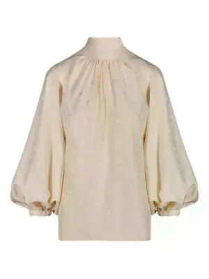 Johanna Ortiz Flying Sky Tie-neck Top