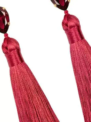 JENNIFER BEHR Francine Teardrop Tassel Earrings