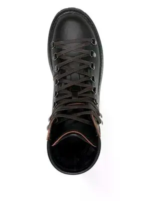 Bally 35mm Lace-up Lug-sole Combat Boots - Black