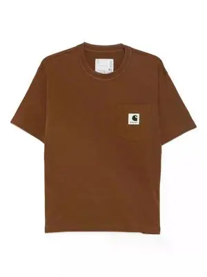 Sacai X Carhartt Wip Pocket T-shirt - Brown