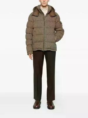 Moncler Hooded Check-patterned Jacket