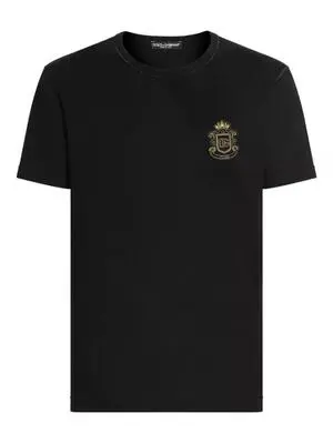 Dolce & Gabbana Crest-appliqué T-shirt - Black