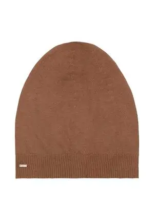 Saint Laurent Ribbed Beanie - Brown