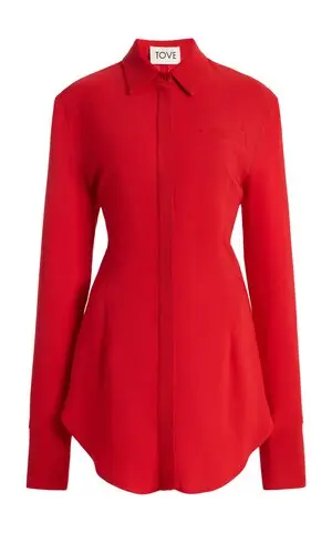 Tove Elvin Crepe Shirt - Red