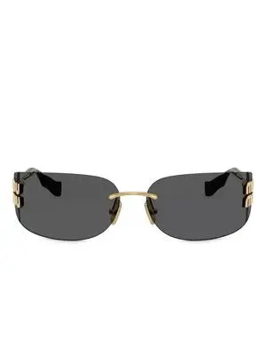 Miu Miu Oval-frame Sunglasses - Grey