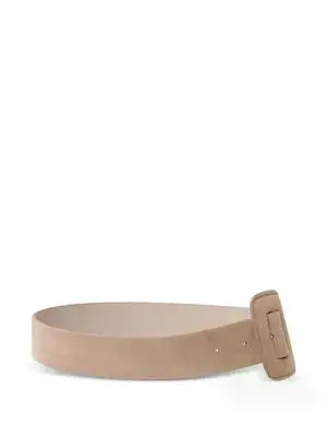 Max Mara Brio Square-buckle Belt - Neutrals