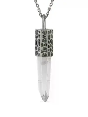 PARTS OF FOUR Sterling Talisman Quartz And Diamond Necklace - Silver