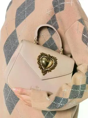 BRACCIALINI Heart-appliqué Top-handle Tote Bag