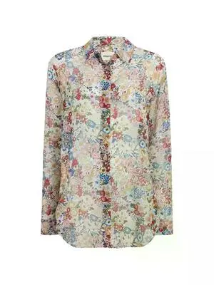 Khaite Floral-pattern Shirt - Neutrals