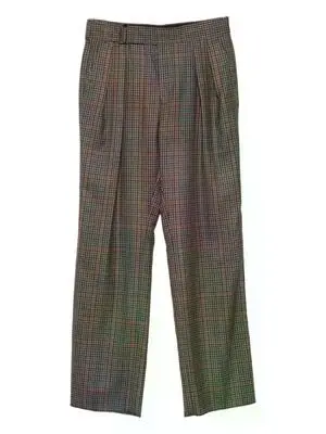Paul Smith Check Pleated Trousers - Brown