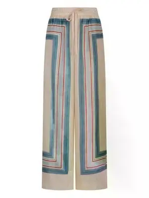 Zimmermann Striped Drawstring Trousers - Neutrals