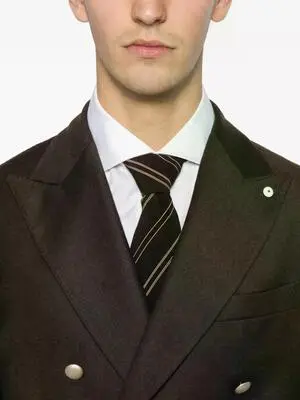 LUIGI BIANCHI MANTOVA Double-breasted Suit - Brown