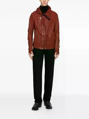 ISAAC SELLAM EXPERIENCE Zip-fastening Leather Jacket
