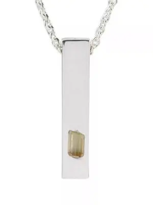 PARTS OF FOUR Sterling Amulet Cuboid Scapolite Necklace - Silver