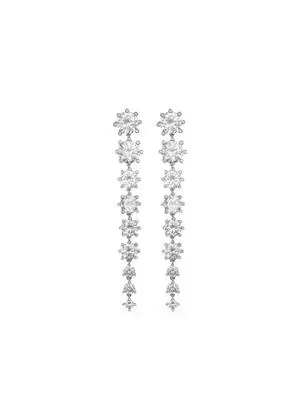 JENNIFER BEHR Dégradé Crystal Drop Earrings - Silver