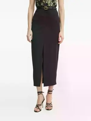 MARCIANO Slit-detail Midi Skirt - Black