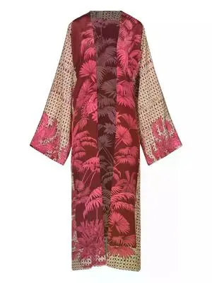 Johanna Ortiz Tropical Romance Palm Print Beachwear - Red