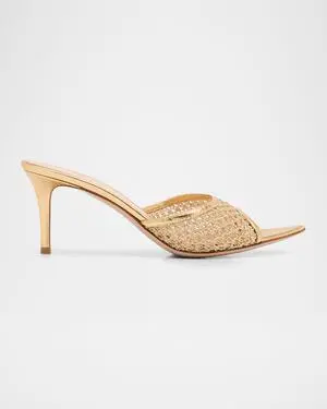 GIANVITO ROSSI Gianvito Rossi Sienna Knit Mule Sandals - Mekong/mek