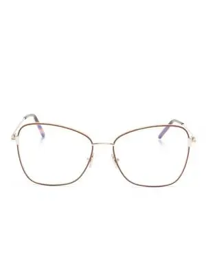 TOM FORD Two-tone Butterfly-frame Glasses - Gold