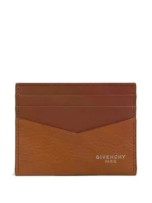 Givenchy Grained-leather Card Holder - Brown